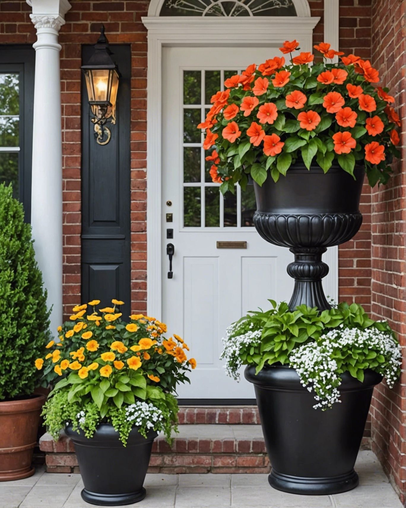 17 Best Large Flower Pot Ideas For Front Porch - Toolz Geek