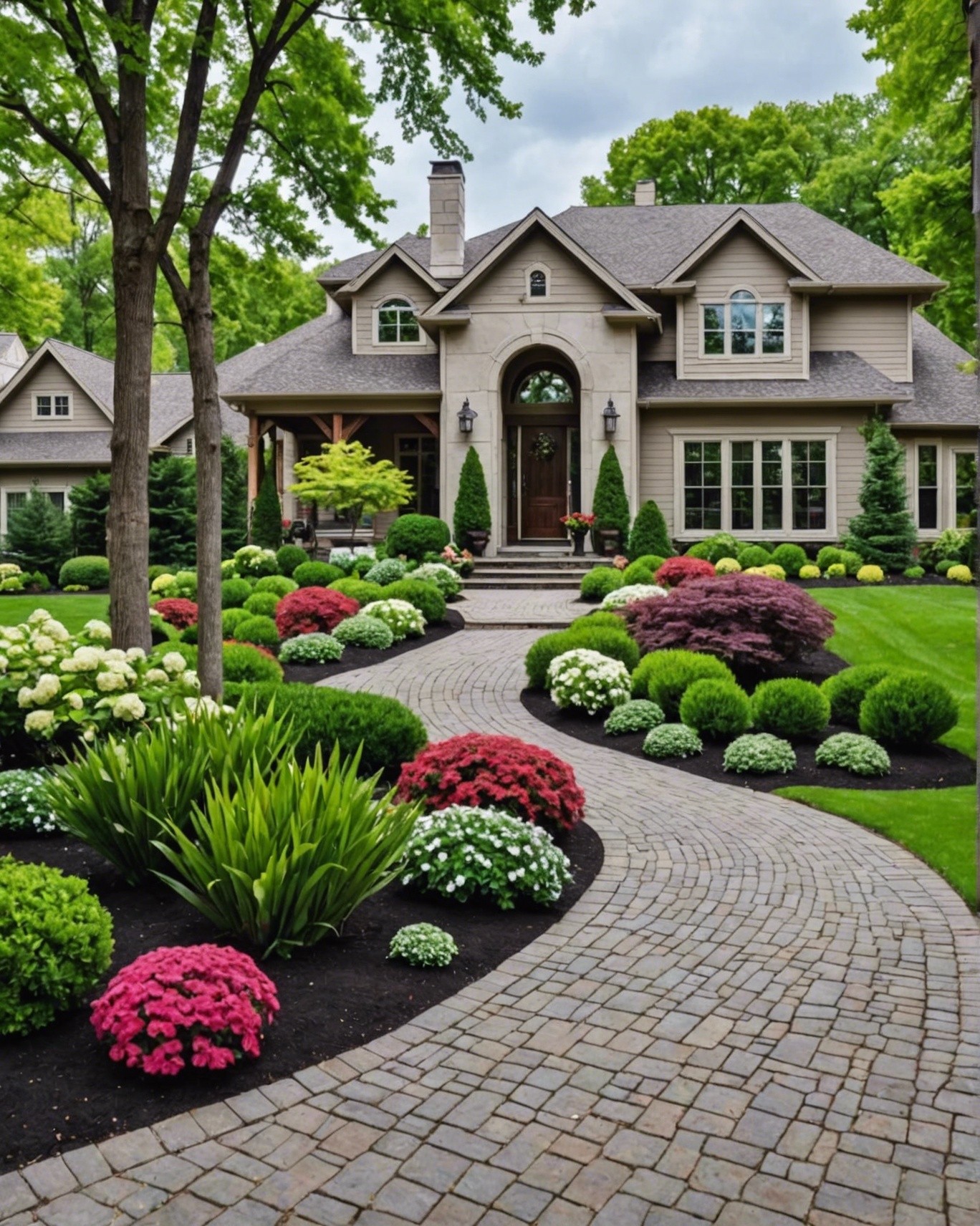 20 Driveway Entry Landscaping Ideas To Boost Curb Appeal - Toolz Geek