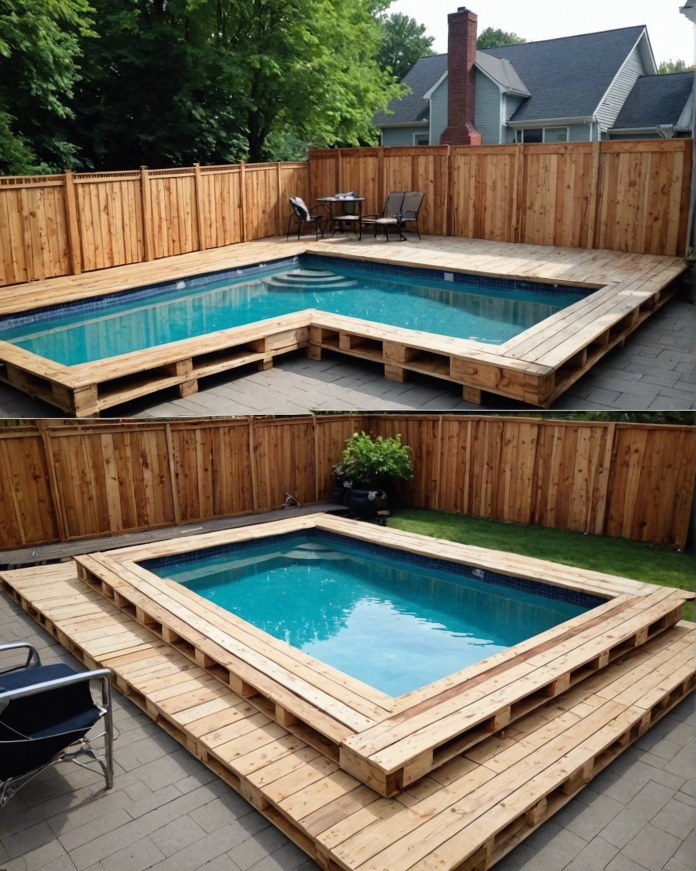 20 Amazing Pallet Pool Deck Ideas - Toolz Geek 20 Amazing Pallet Pool Deck Ideas - Toolz Geek