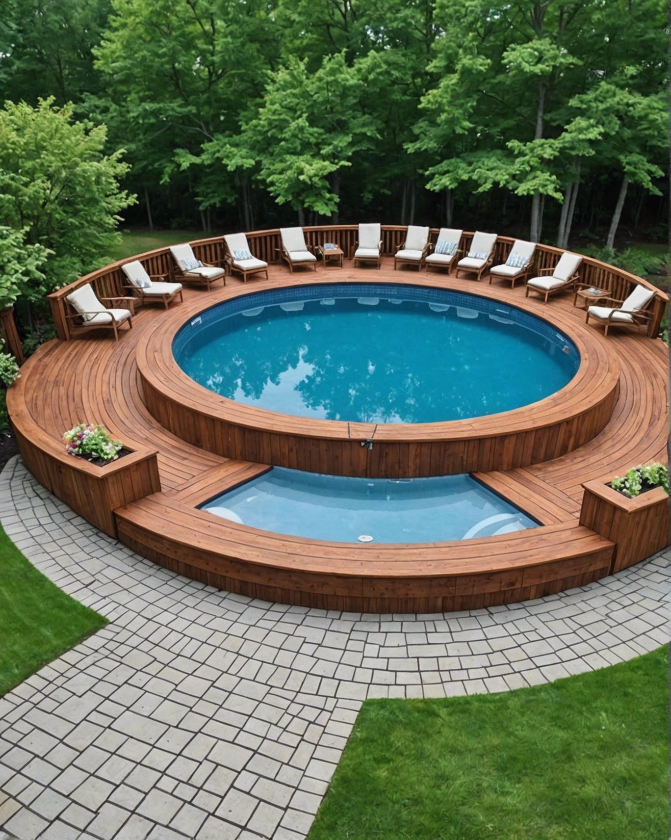 20 Stunning Round Pool Deck Ideas You'll Love - Toolz Geek