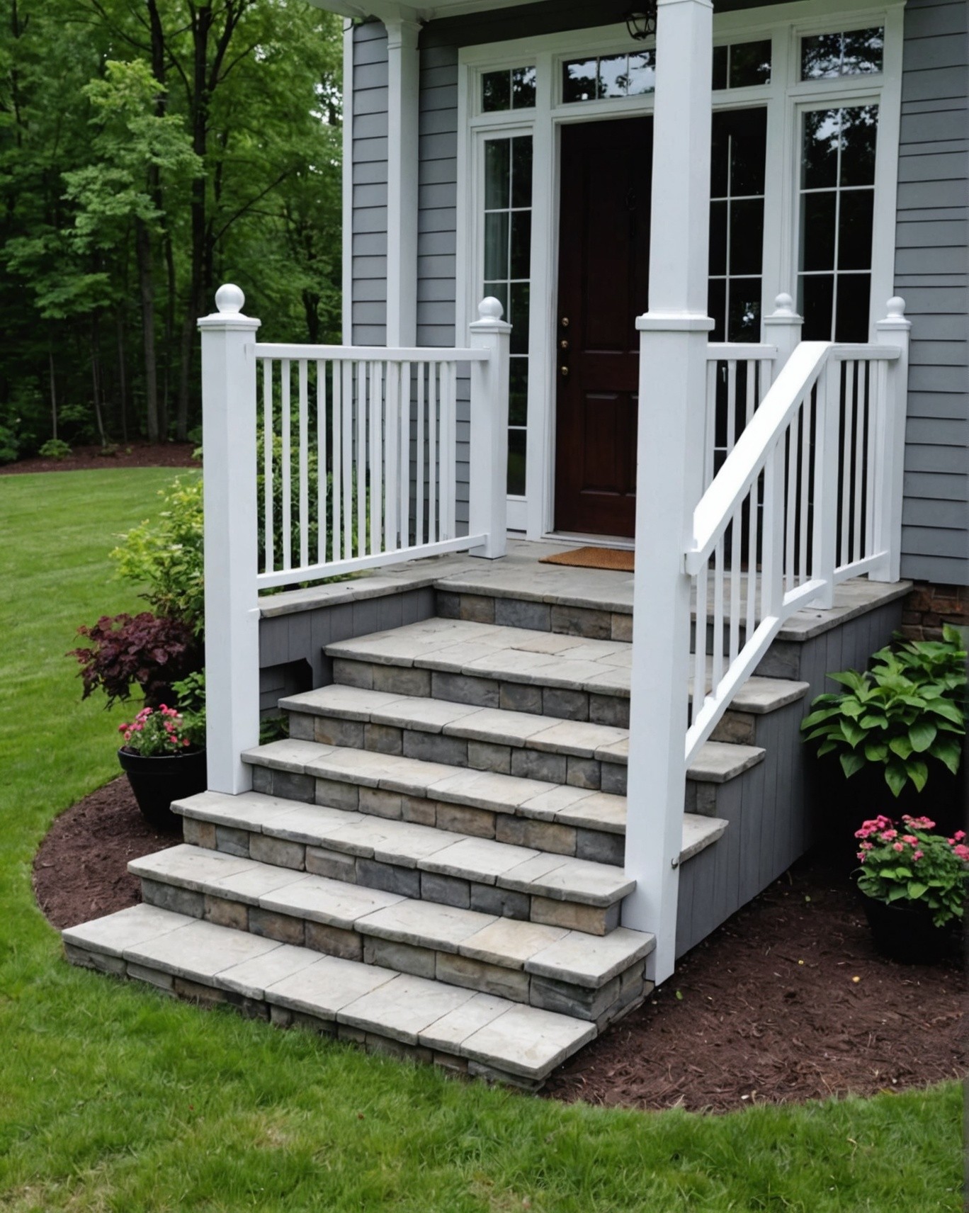20 Backdoor Steps To Patio With Railing Ideas - Toolz Geek