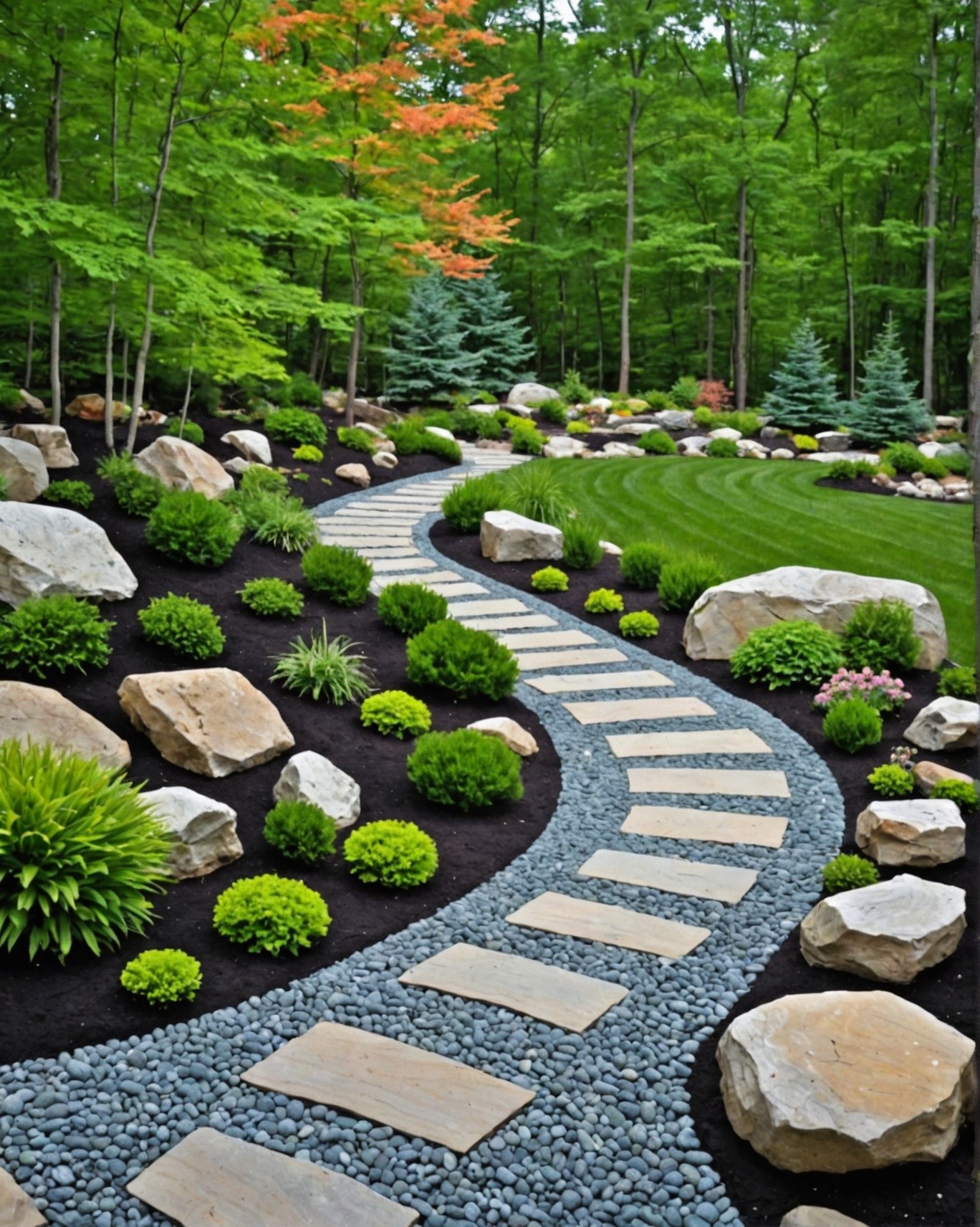 20 Landscaping Ideas With Rocks - Toolz Geek